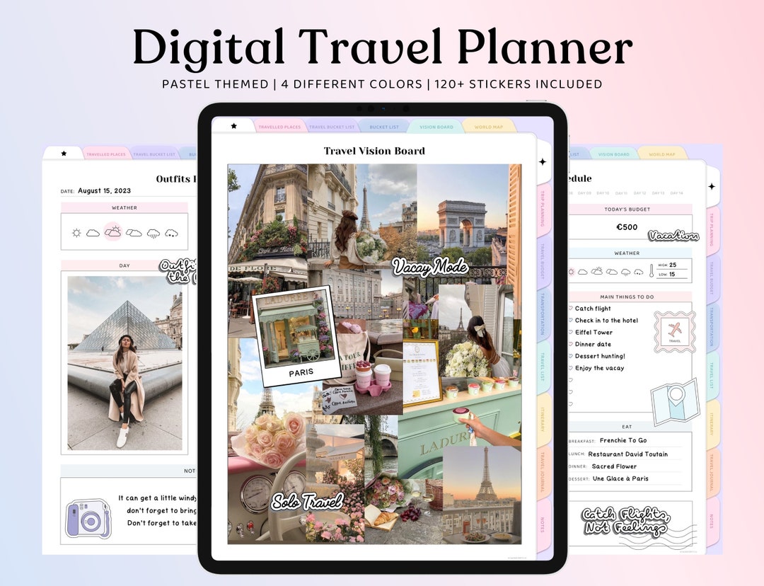 Digital Travel Planner, Digital Travel Journal, Goodnotes Planner ...