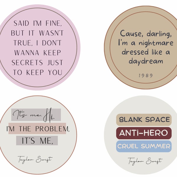 Lyric Sticker - Etsy