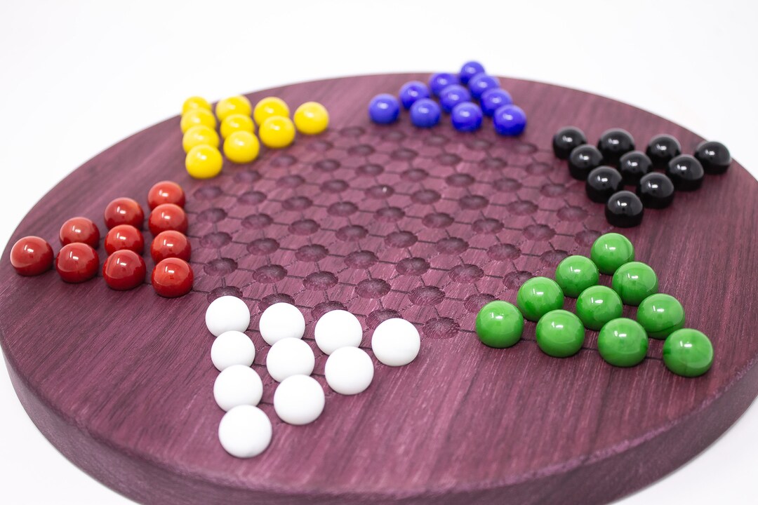 11-inch PURPLEHEART Chinese Checkers | Wood Board - Etsy