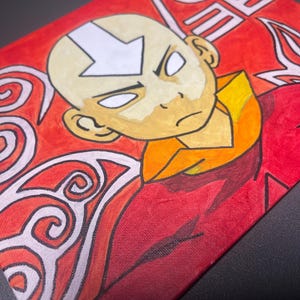 Avatar Anime Character Airbender Elements Symbols Painting | Custom ...