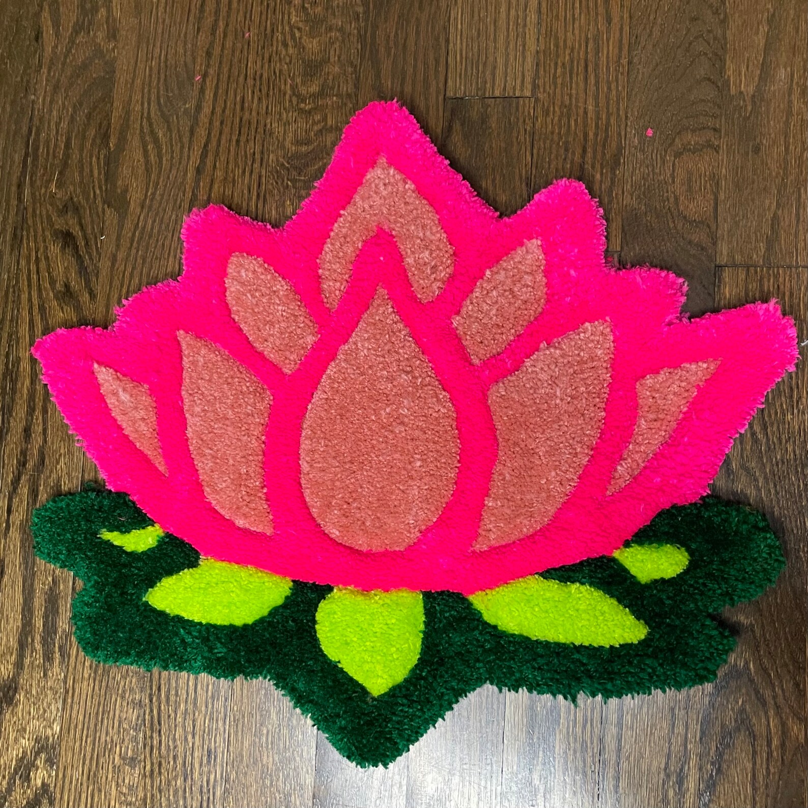 Lotus Flower Rug Custom Rug Personalized Gift Turfed Rug Handmade - Etsy