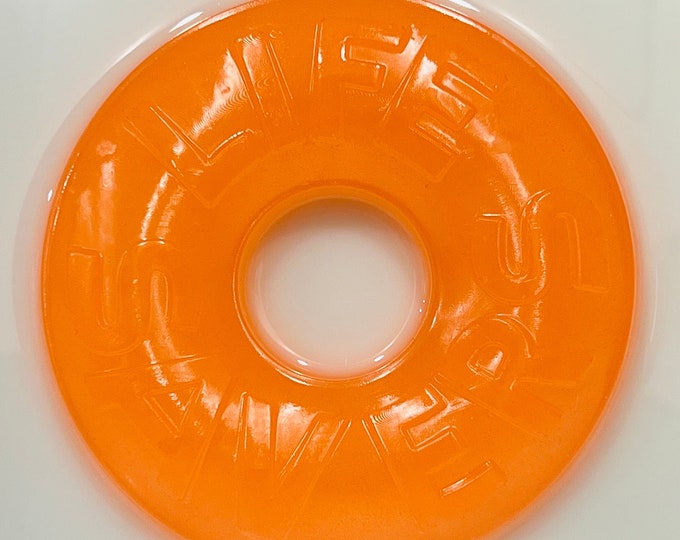 Giant Life Savers Candy Wall Art, Neon Orange, 3D Pop Art, Neon Resin ...