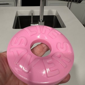 Princess Pink Giant Life Savers Candy Wall Hanging, 3D Pop Resin Art ...