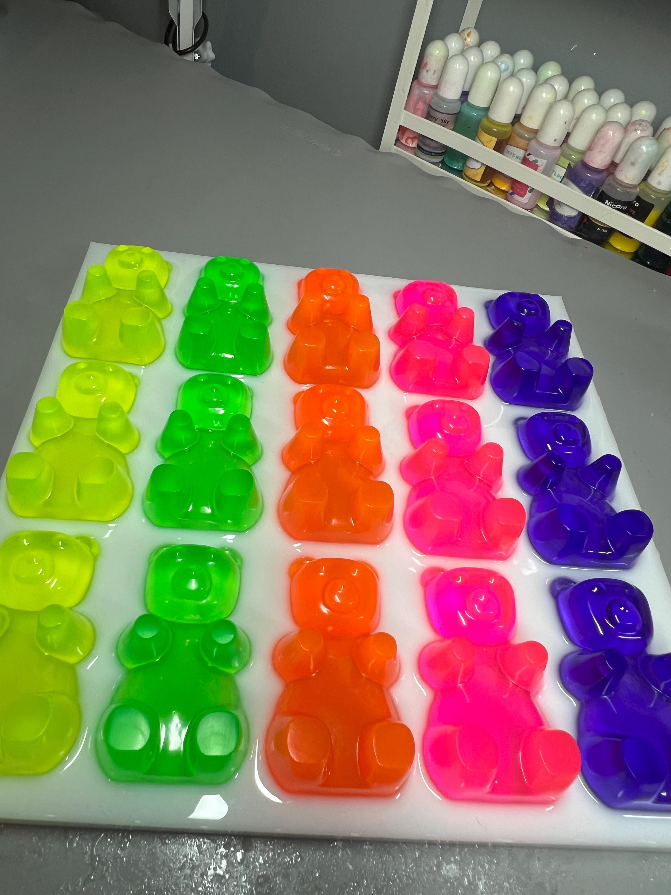 Rainbow Gummy Bear Wall Decor: 3D Neon Candy Pop Art - Etsy