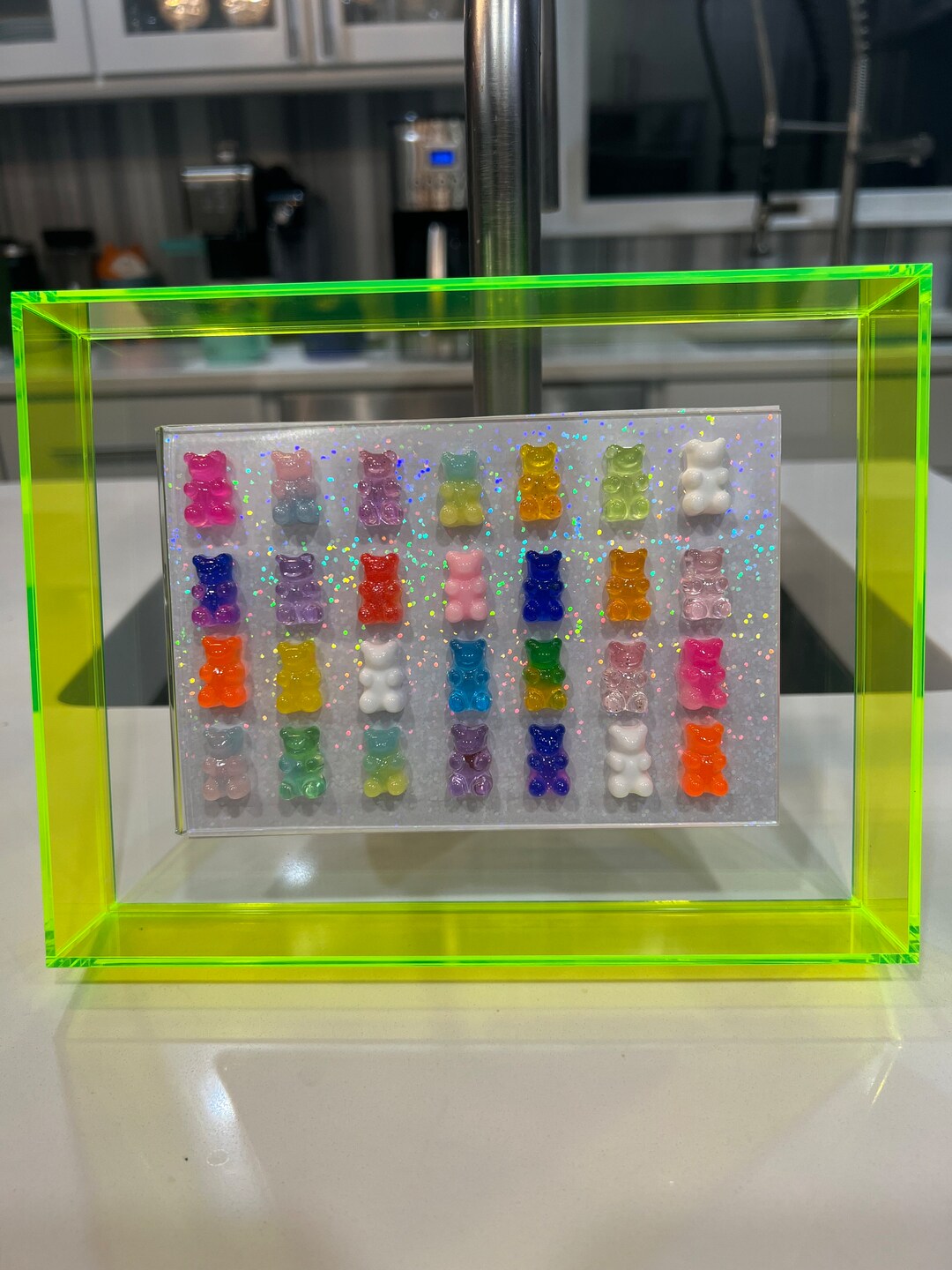 Neon Gummy Bear Wall Pop Art Rainbow Colors 3D Framed 9x7 - Etsy