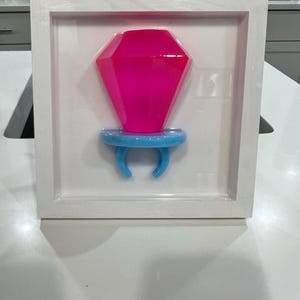 Giant Ring Pop Wall Art, 3D Pop Art, Neon Resin Art, Candy Art, 3D Ring ...