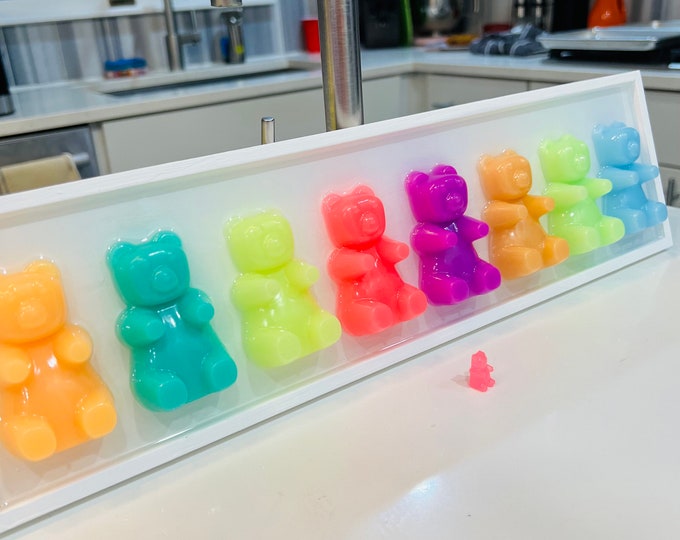 Extra Large Rainbow Resin Gummy Bears, 3D Pop Art Wall Art, Nursery ...