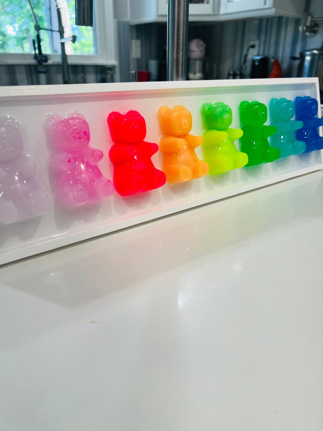 Extra Large Rainbow Resin Gummy Bears, 3D Pop Art Wall Art, Nursery ...