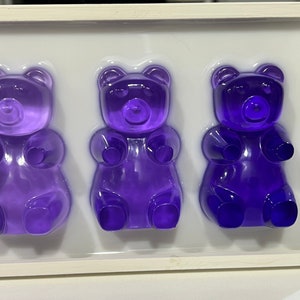 Extra Large Purple Ombre Resin Gummy Bears, 3D Pop Art Wall Art ...