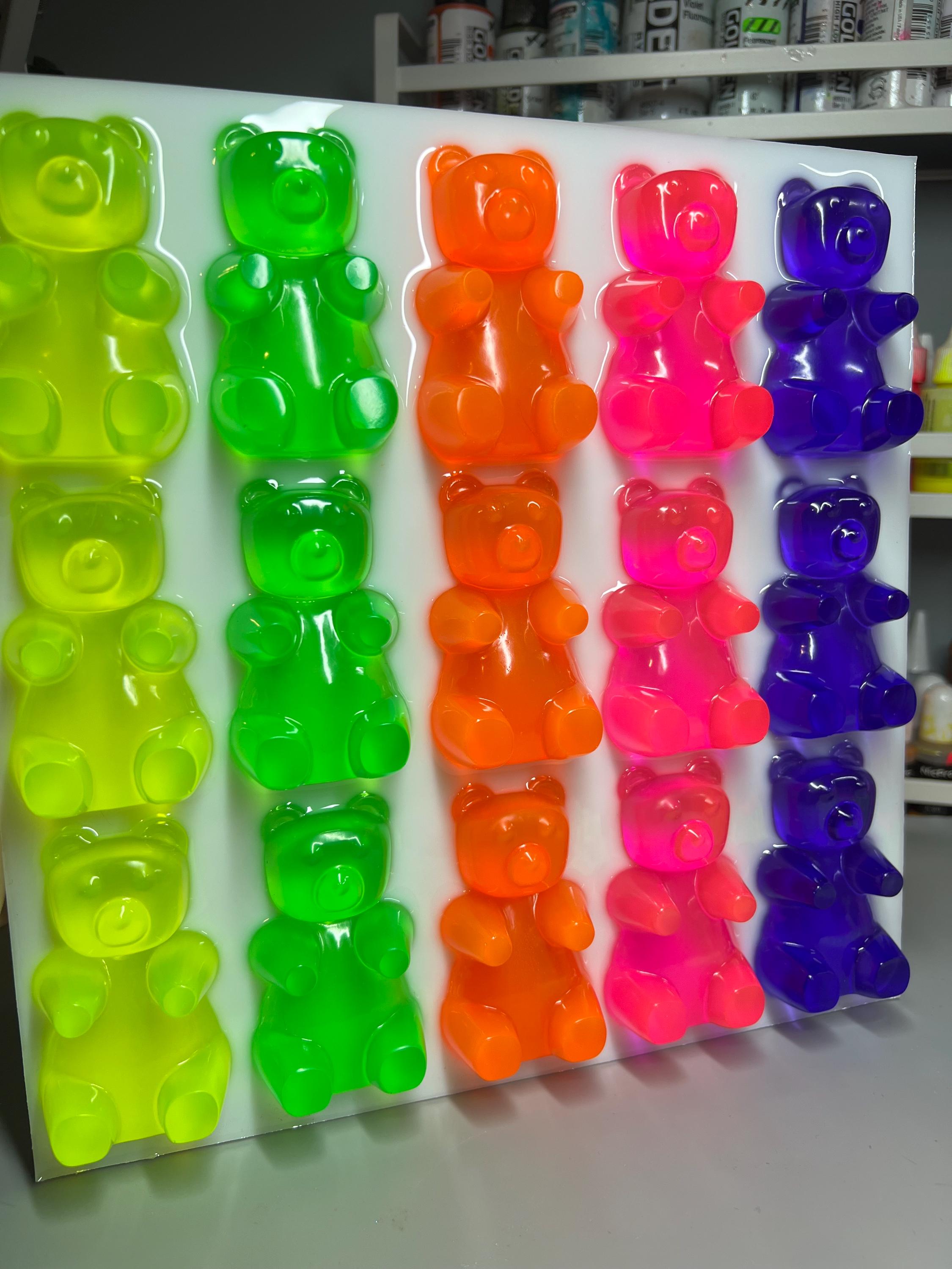 Rainbow Gummy Bear Wall Decor: 3D Neon Candy Pop Art - Etsy