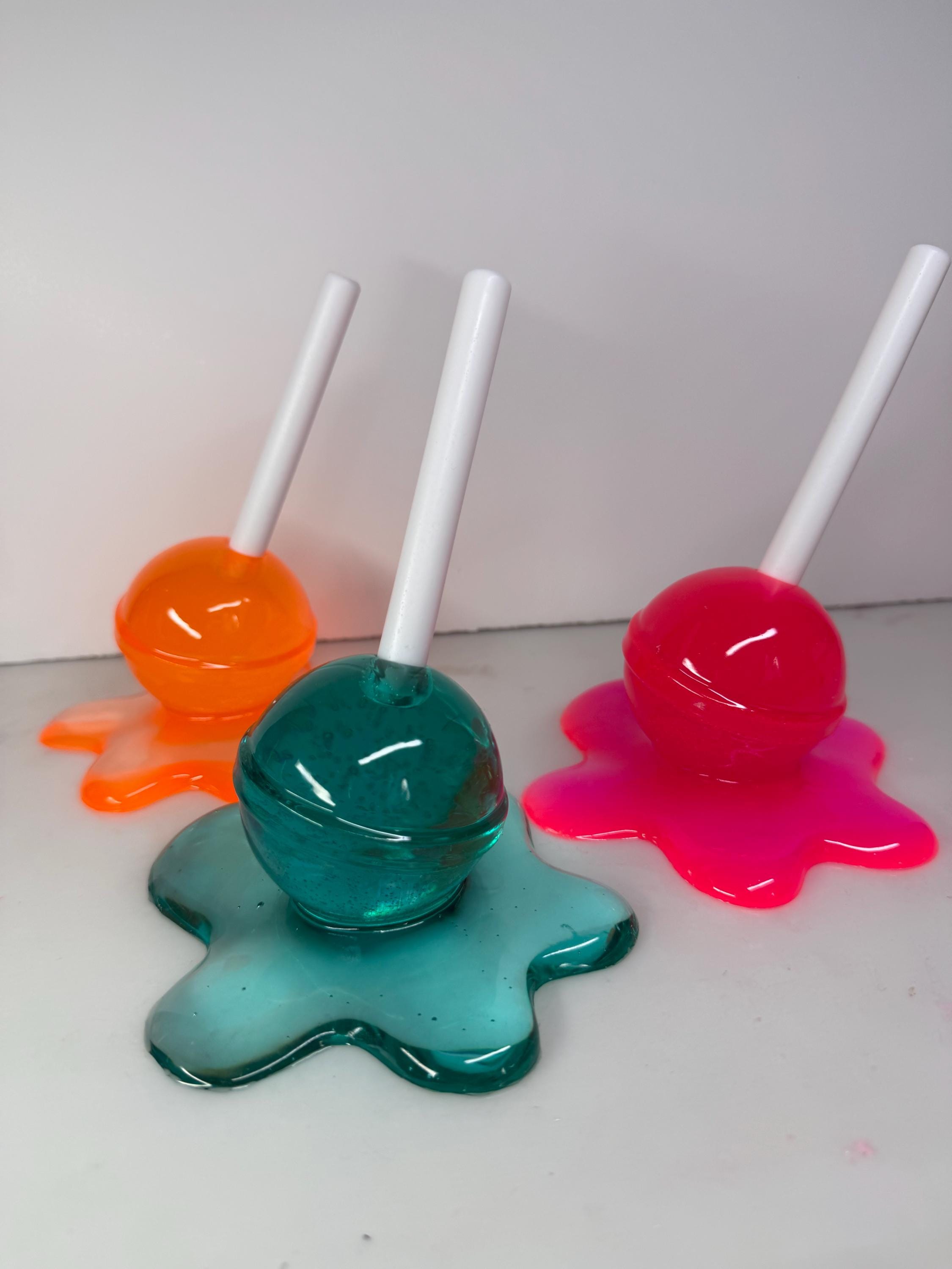 Melting Lollipop Extra Large Pop Art Decor Orange Pink Blue-green ...