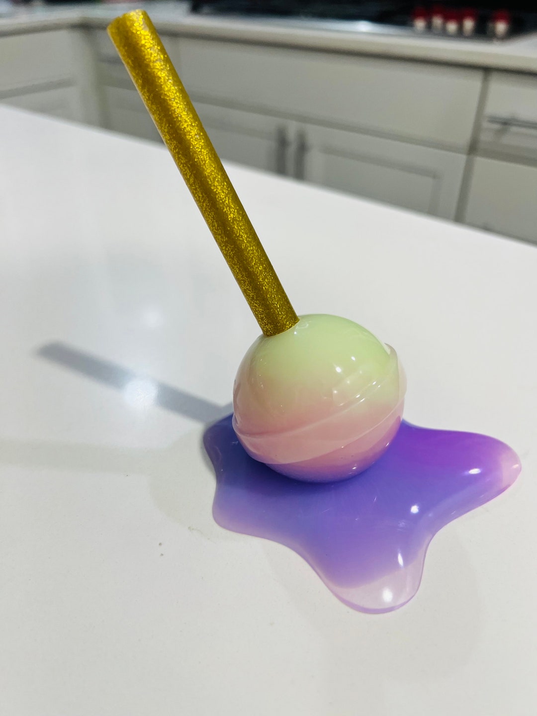 Large Melting Lollipop Pop Art Decor, Resin Sculpture, Candy Art - Etsy