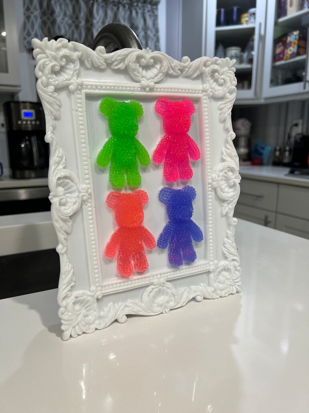 Gummy Bear Wall Art, Rainbow 3D Pop Art, Neon Resin Art, Candy Art, Pop ...