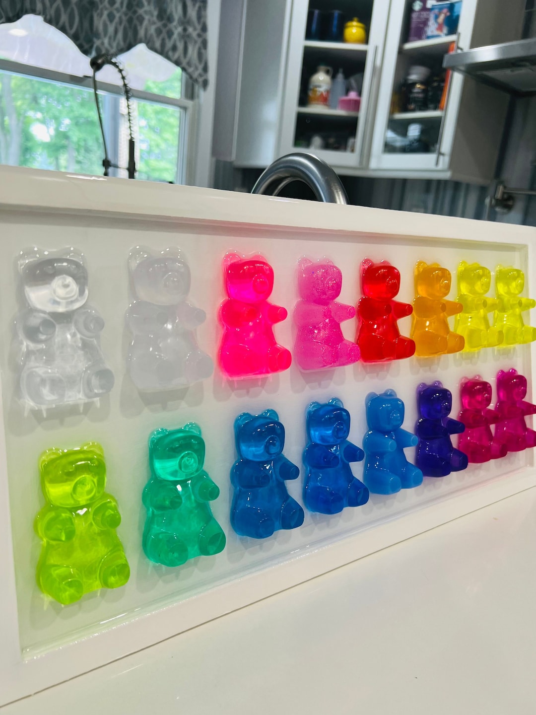 Extra Large Rainbow Resin Gummy Bears, 3D Pop Art Wall Art, Nursery ...