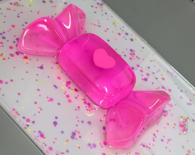 3D Resin Gummy Candy Wall Art: Pink Confetti Glitter Pop Art - Etsy