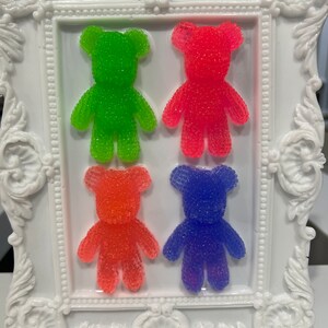 Gummy Bear Wall Art, Rainbow 3D Pop Art, Neon Resin Art, Candy Art, Pop ...