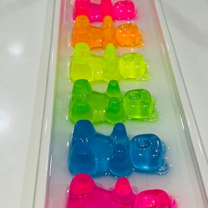 Extra Large Neon Rainbow Gummy Bear Wall Art: 3D Resin Candy Decor ...