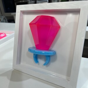 Giant Ring Pop Wall Art, 3D Pop Art, Neon Resin Art, Candy Art, 3D Ring ...