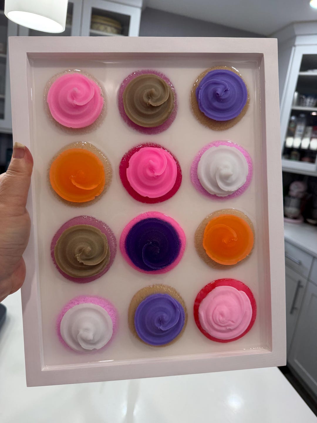 Pop Art Cookie Wall Art – Colorful Resin Cookie Art 14x11 – Maximalist ...