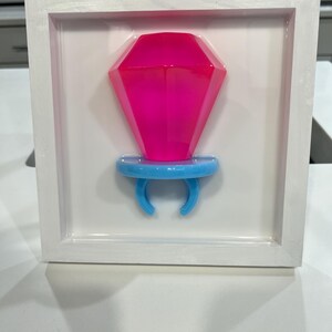 Giant Ring Pop Wall Art, 3D Pop Art, Neon Resin Art, Candy Art, 3D Ring ...