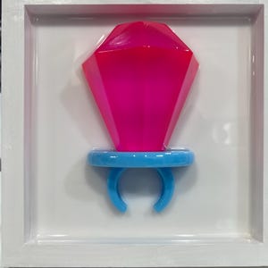 Giant Ring Pop Wall Art, 3D Pop Art, Neon Resin Art, Candy Art, 3D Ring ...