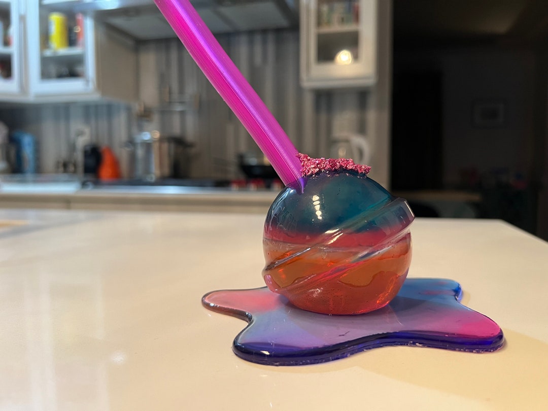 Giant Melting Blowpop Lollipop Pop Art Decor, Resin Sculpture, Candy ...