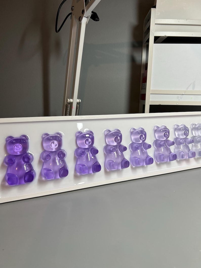 Purple Violet Ombre Resin Gummy Bear Wall Art: 3D Candy Pop Art - Etsy