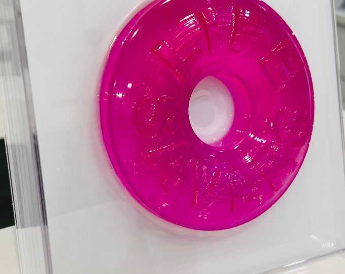 Giant Life Savers Candy Wall Art, Neon Fuchsia, 3D Pop Art, Neon Resin ...