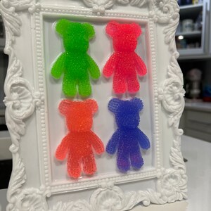 Gummy Bear Wall Art, Rainbow 3D Pop Art, Neon Resin Art, Candy Art, Pop ...