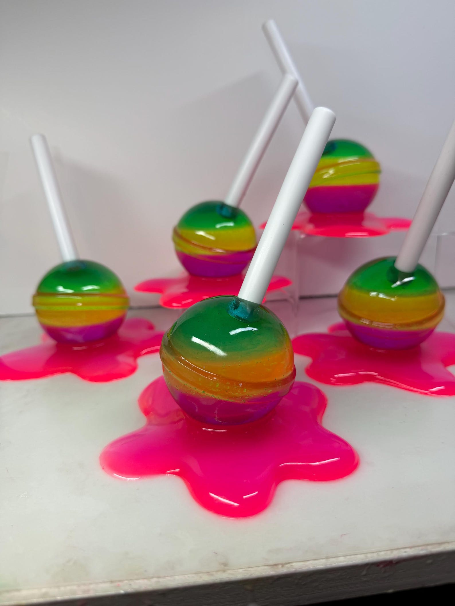 Melting Lollipop Extra Large Pop Art Decor Rainbow Layers Blue Yellow ...