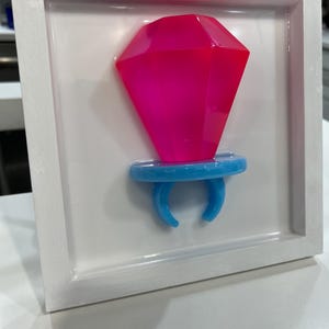 Giant Ring Pop Wall Art, 3D Pop Art, Neon Resin Art, Candy Art, 3D Ring ...