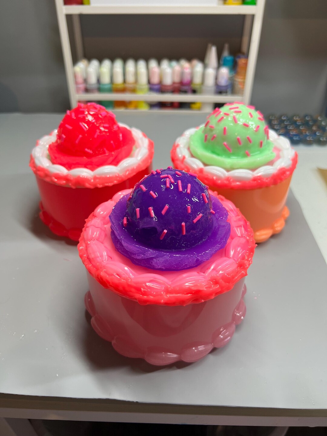 Sprinkles Ice Cream Frosting Round Box, Jewelry Box, Fake Cake, Trinket ...