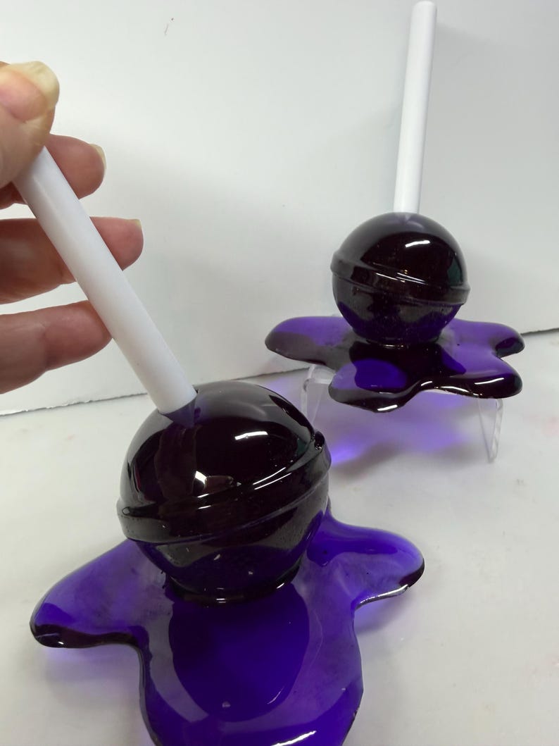 Melting Lollipop Extra Large Pop Art Decor Violet Grape, Resin ...