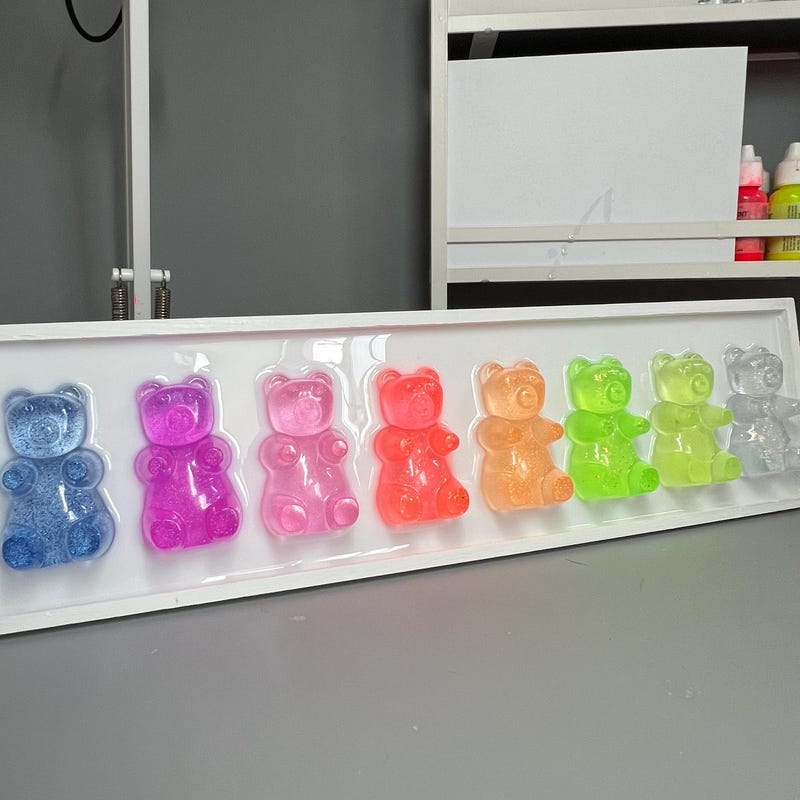 Large Neon Gummy Bears - Etsy