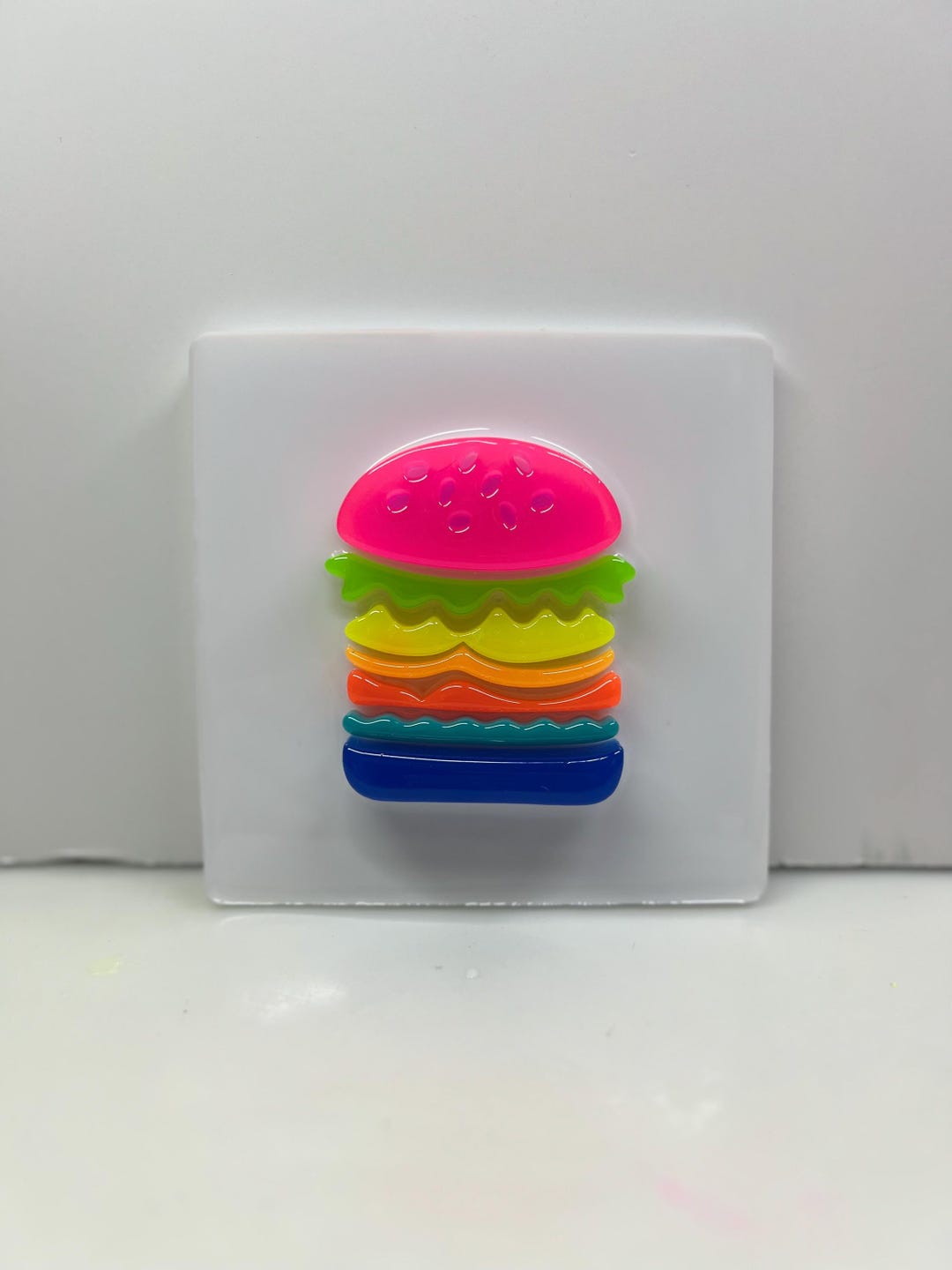 Rainbow Cheeseburger Wall Hanging: Colorful Pop Art Decor, Fake Food ...