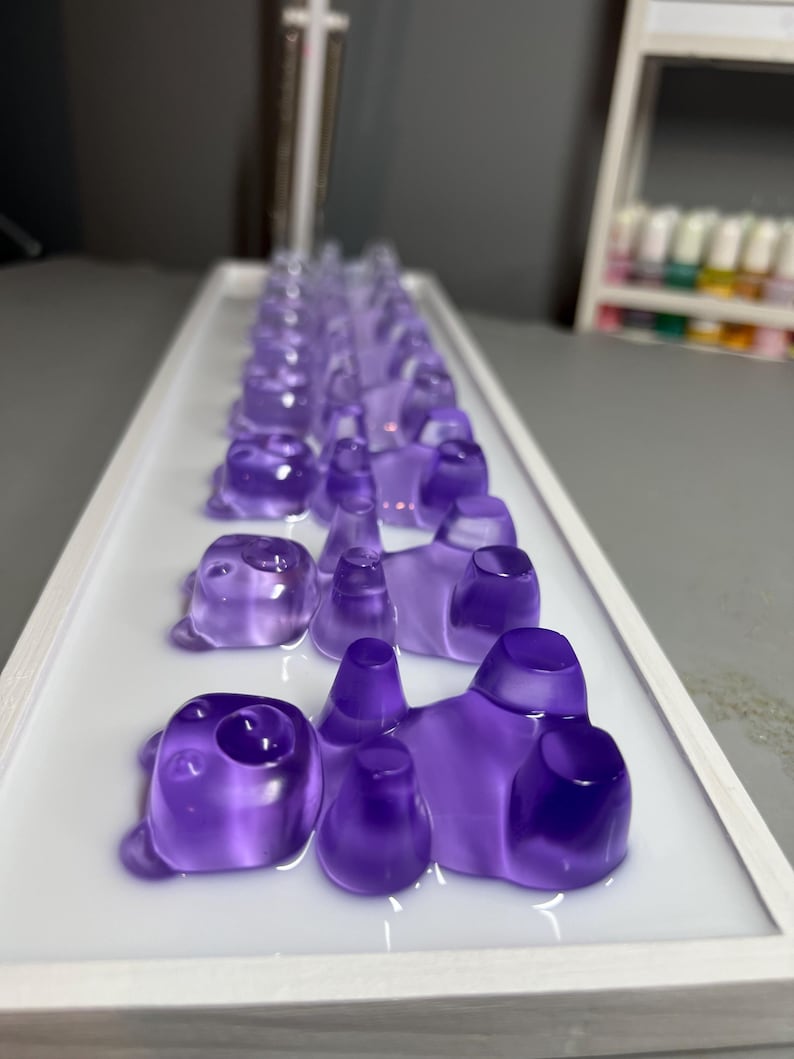 Purple Violet Ombre Resin Gummy Bear Wall Art: 3D Candy Pop Art - Etsy