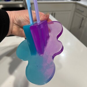 Large Melting Double Popsicle Ring Holder, Neon Pop Art Decor, Resin ...