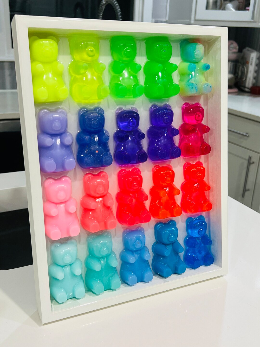 Extra Large Rainbow Resin Gummy Bears, 3D Pop Art Wall Art, Nursery ...