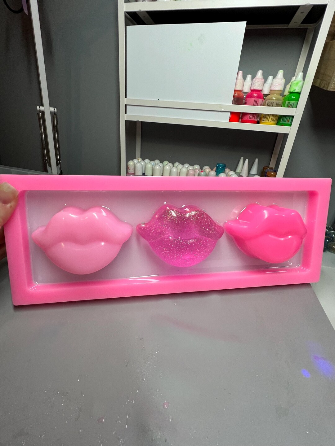 Pink Resin Lips, 3D Pop Art Wall Art, Candy Art, Wall Hanging - Etsy