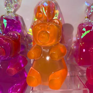 Large 5 Inch Resin Gummy Bear Figurine – Candy Colored Pop Art Decor ...