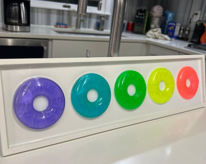 Neon Rainbow Resin Gummy Life Savers, 3D Pop Art Wall Art, Nursery Room ...