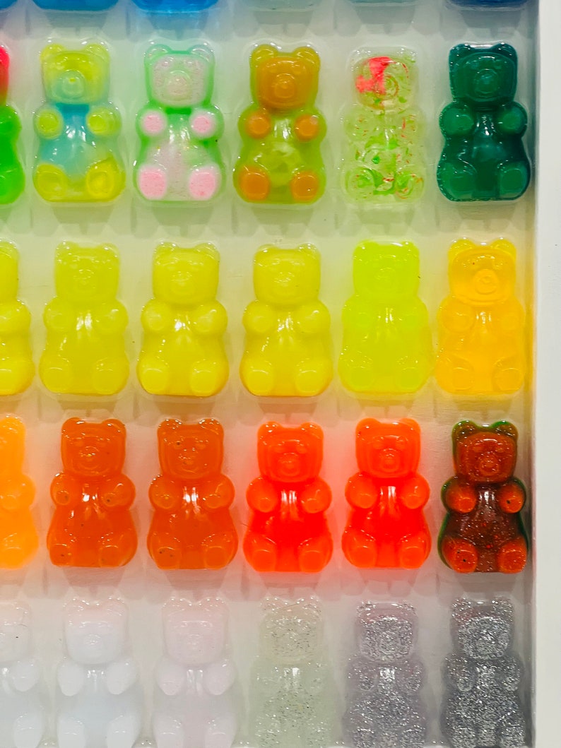 Large Rainbow Resin Gummy Bears 3D Pop Art Wall Art Nursery - Etsy