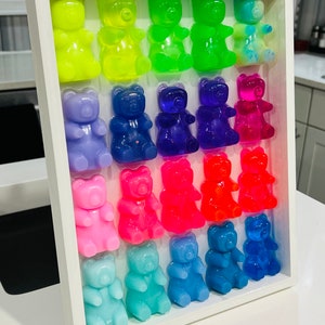 Extra Large Rainbow Resin Gummy Bears, 3D Pop Art Wall Art, Nursery ...