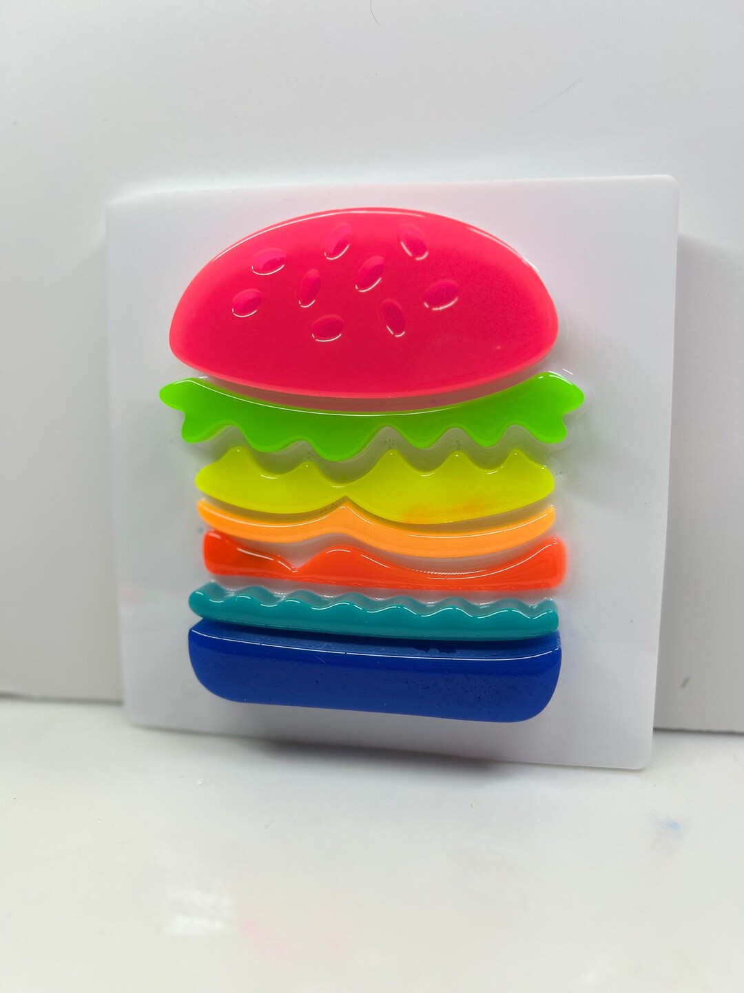 Giant Rainbow Cheeseburger Wall Hanging: Pop Art Fake Food Decor, Funky ...