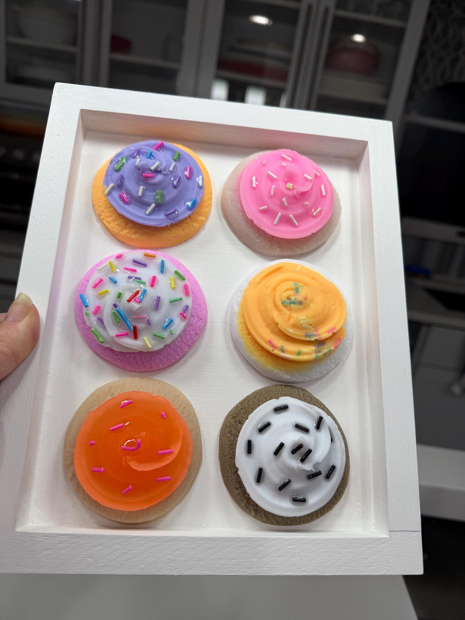 Pop Art Cookie Wall Art – Colorful Resin Cookie Art 10x8 – Maximalist ...