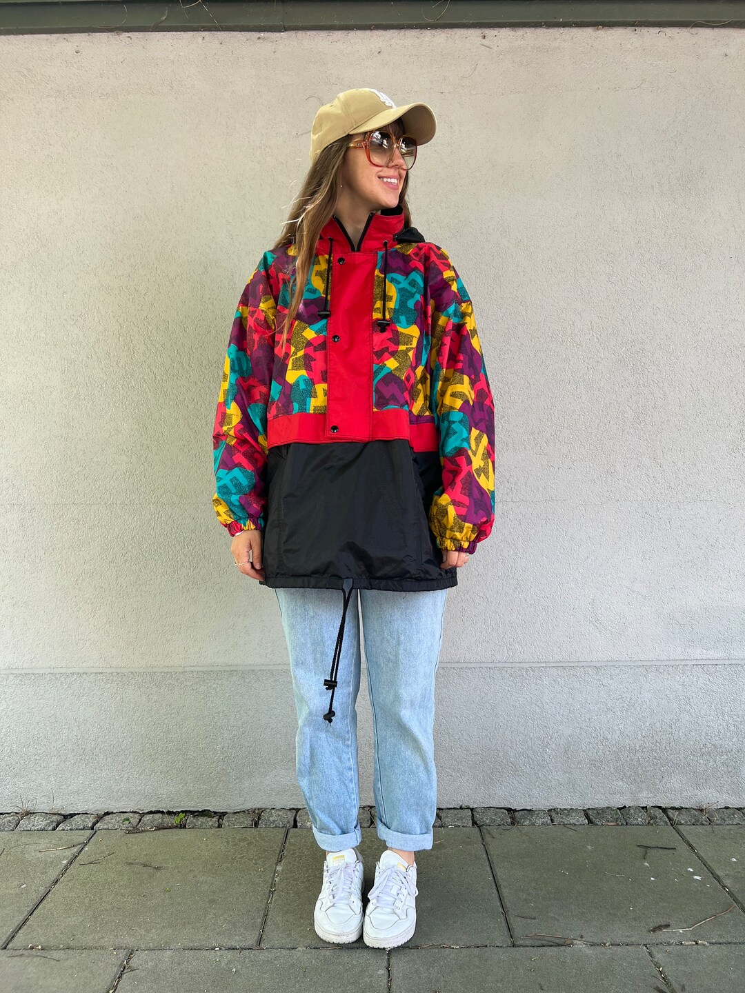 Kresz Polyamide Vintage Windbreaker Jacket Colorful Rainproof ...