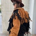 Vintage Fringe Jacket Cowboy Western Real Leather Suede Long Fringes ...