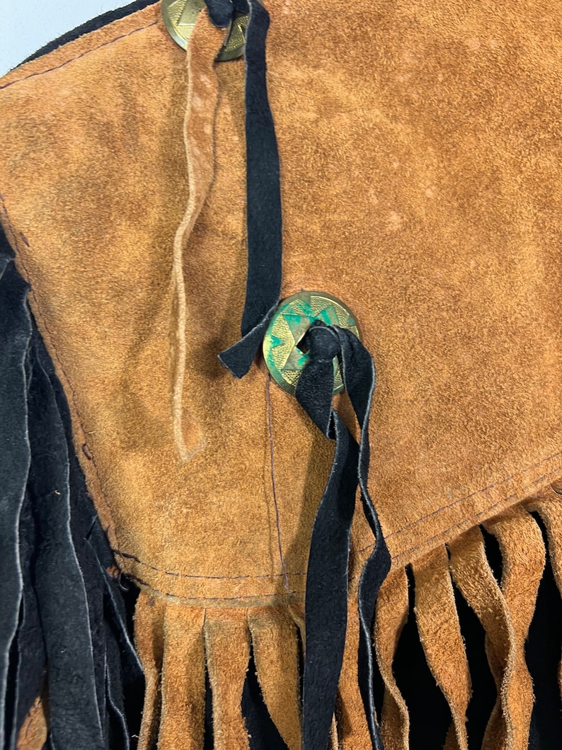 Vintage Fringe Jacket Cowboy Western Real Leather Suede Long Fringes ...