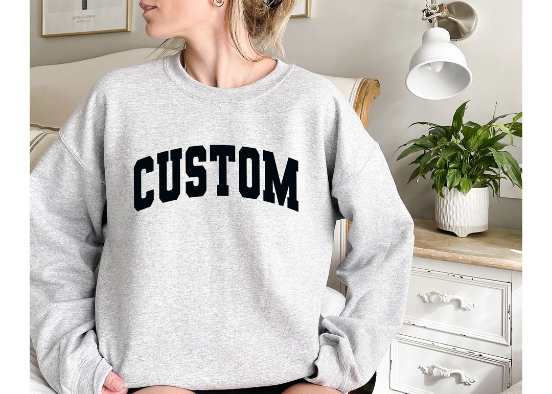 College Letter Sweatshirt,custom State Sweatshirt,custom College Text ...