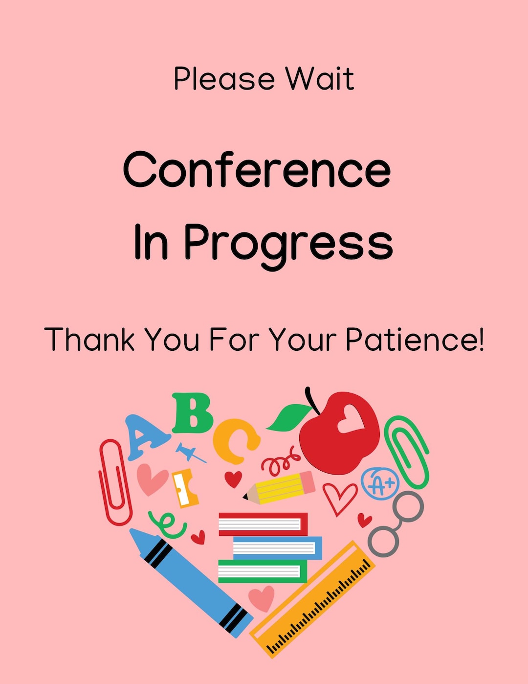 Parent Teacher Conference Door Sign Do Not Disturb in Progress - Etsy